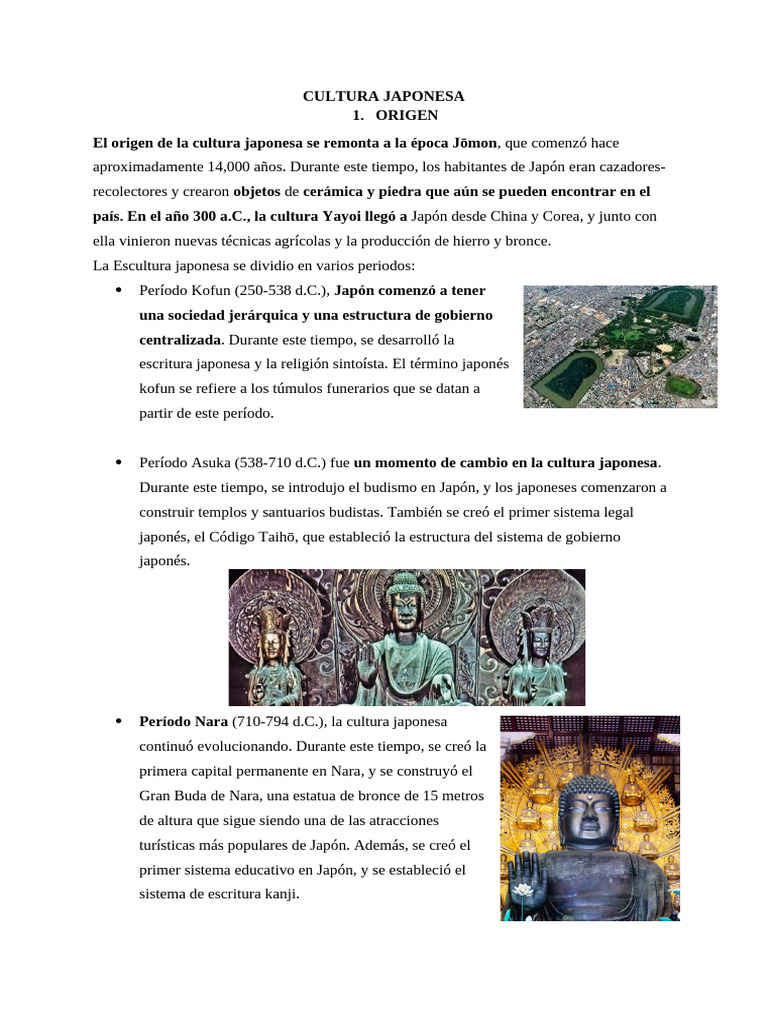 Historia y Arte de la Cultura Japonesa | PDF | Escultura | Arte japonés