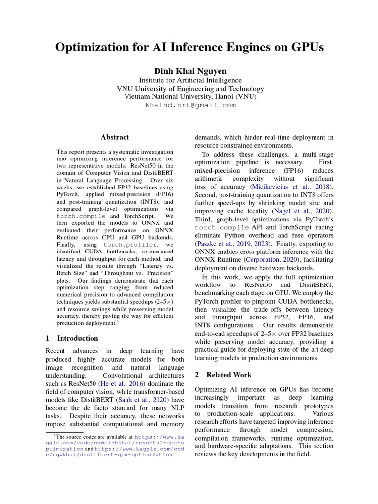 Optimizing AI Inference on GPUs | PDF | Deep Learning | Program ...