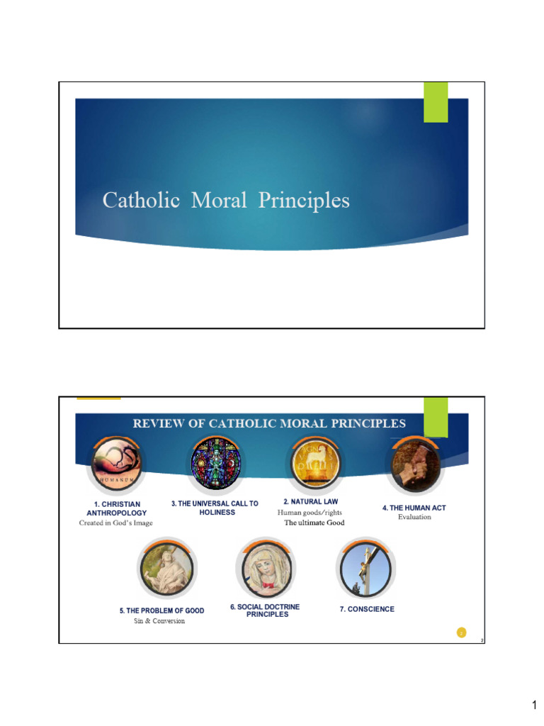 Overview of Catholic Moral Principles | PDF | Conscience | Catholic Church