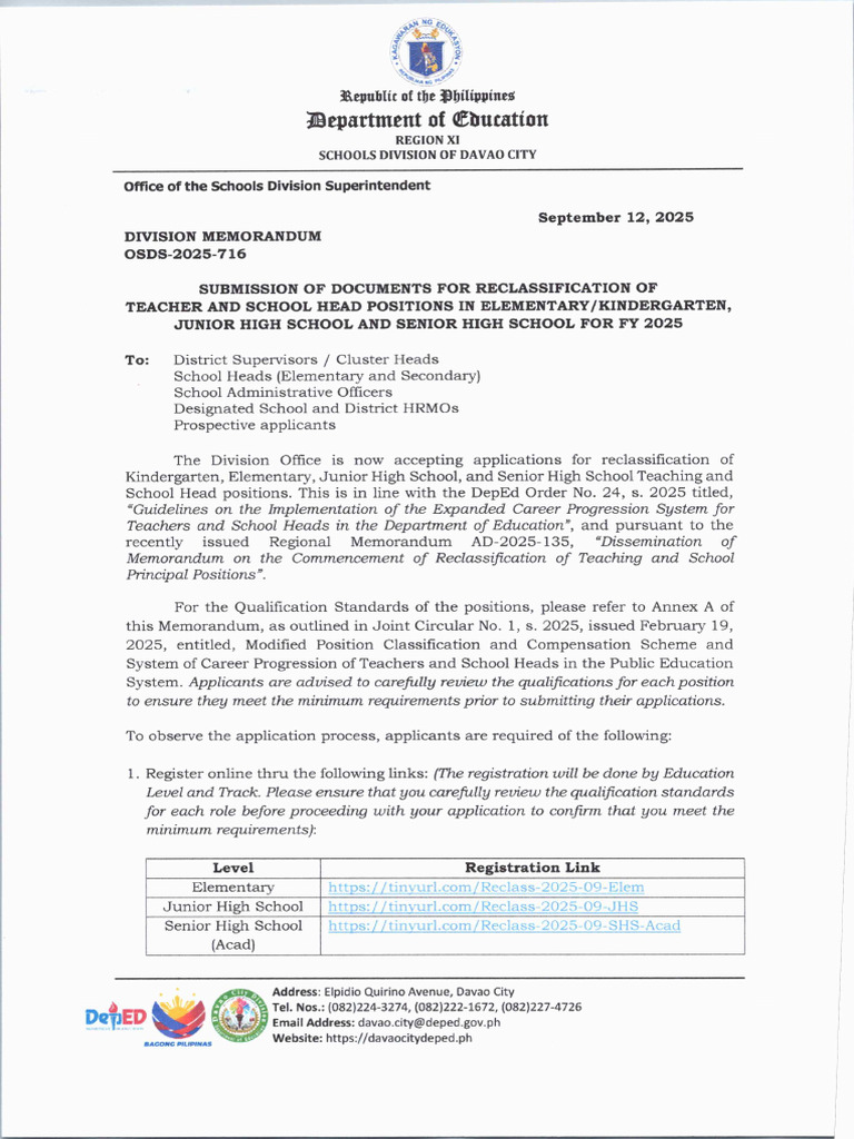 Osds-2025-Dm No. 716 - Osds-2025-Dm No. 716 - Submission of Documents ...