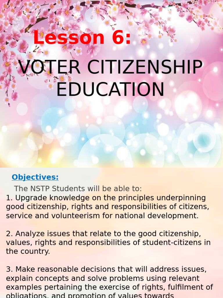 Voter Citizenship Education.sept.2025 | PDF | Voting | Political Corruption