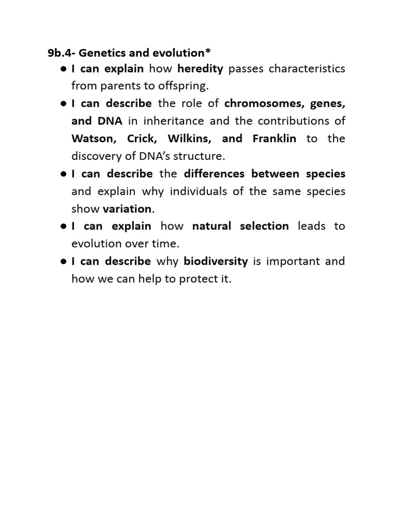 9b.4 - Genetics and Evolution | PDF