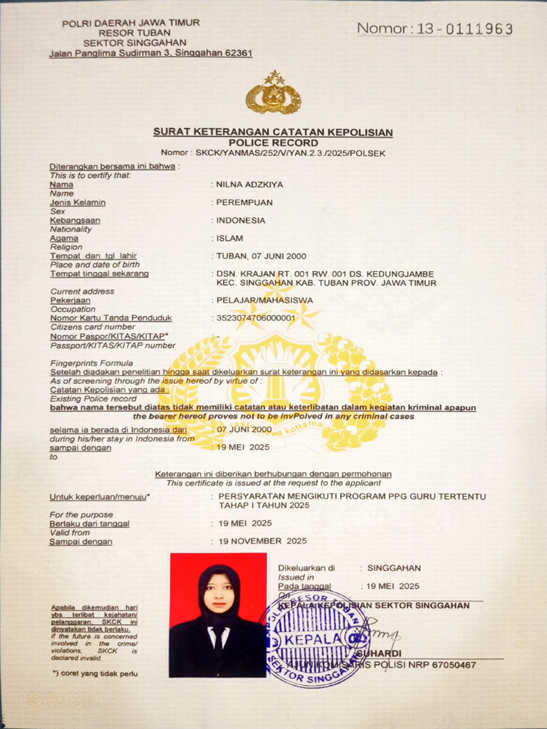 SKCK Nilna | PDF