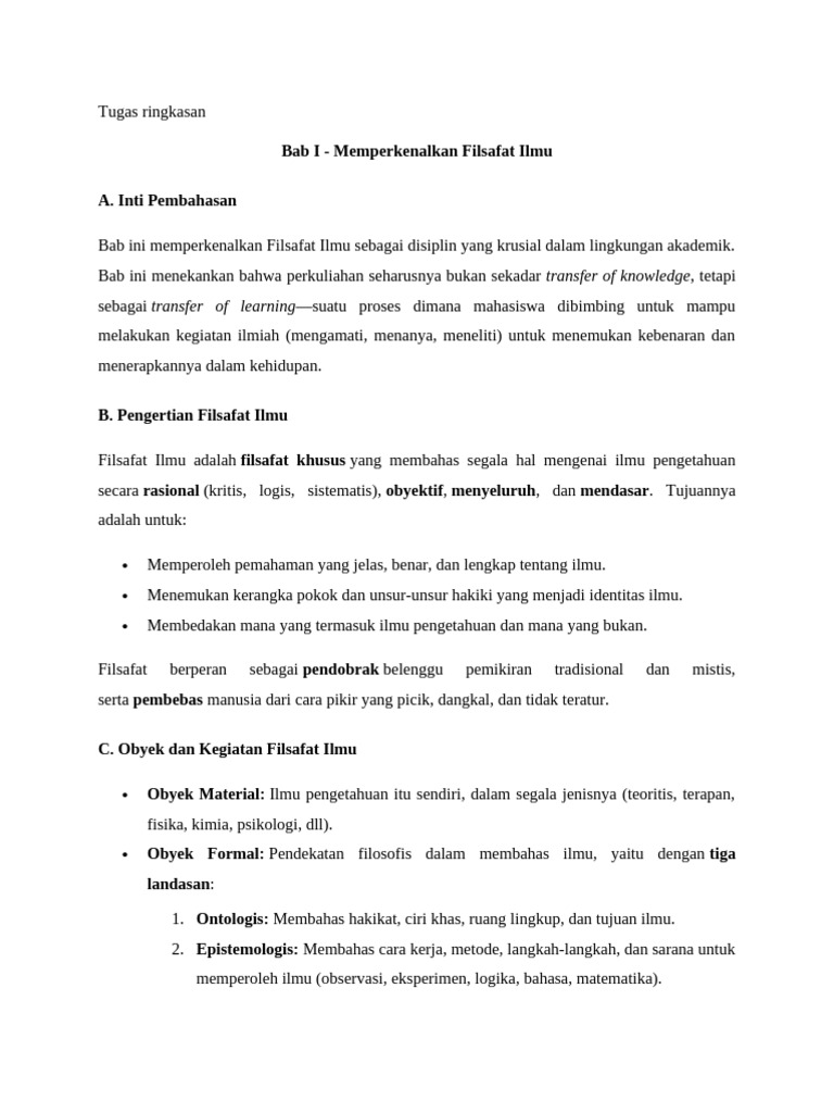 Ringkasan BAB 1 | PDF