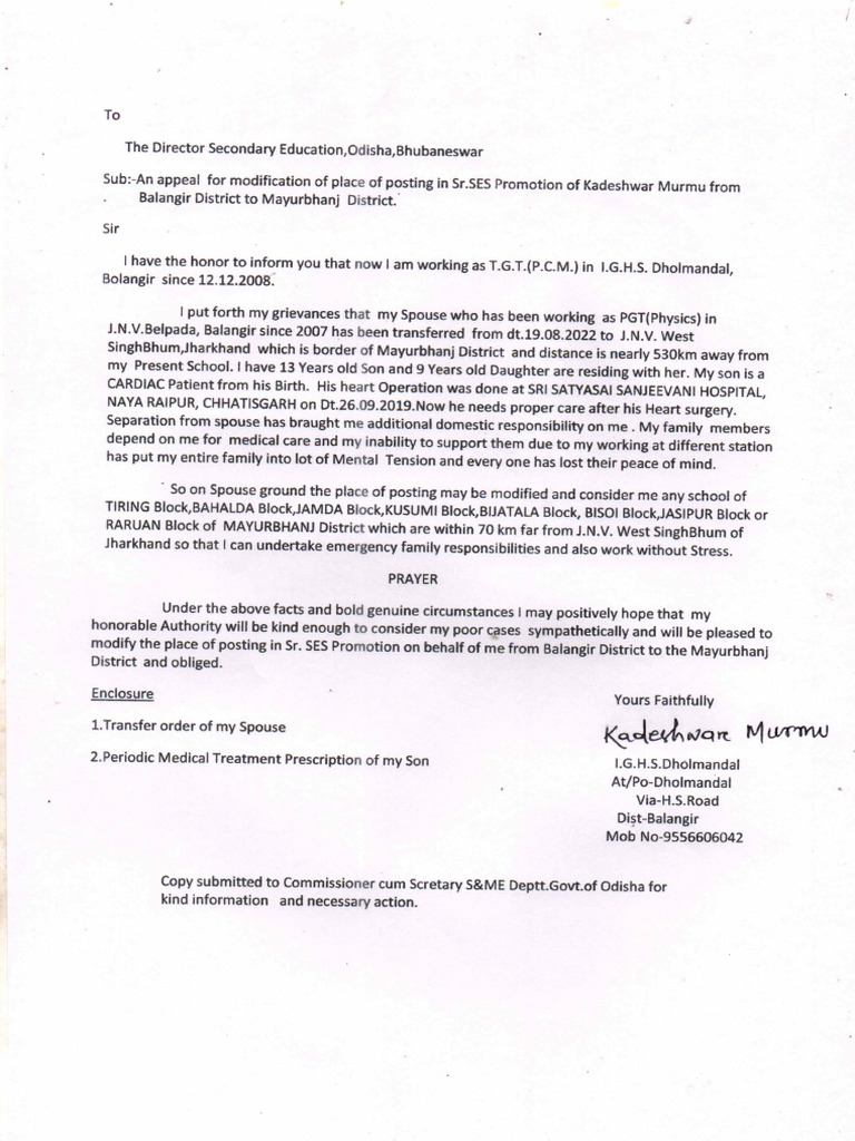Representation Letter | PDF
