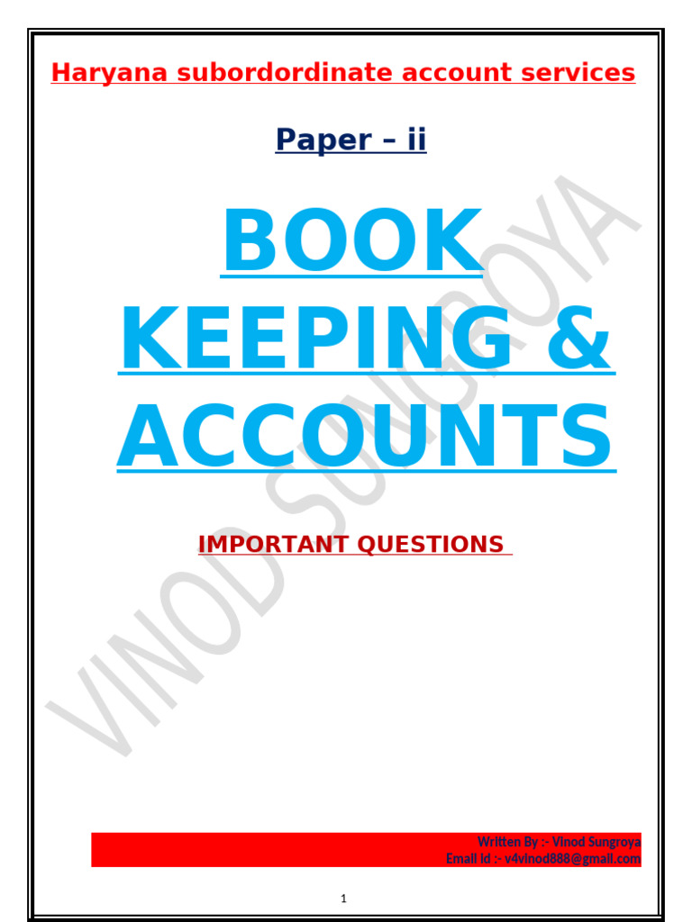 Book Keeping | PDF | Debits And Credits | Bookkeeping
