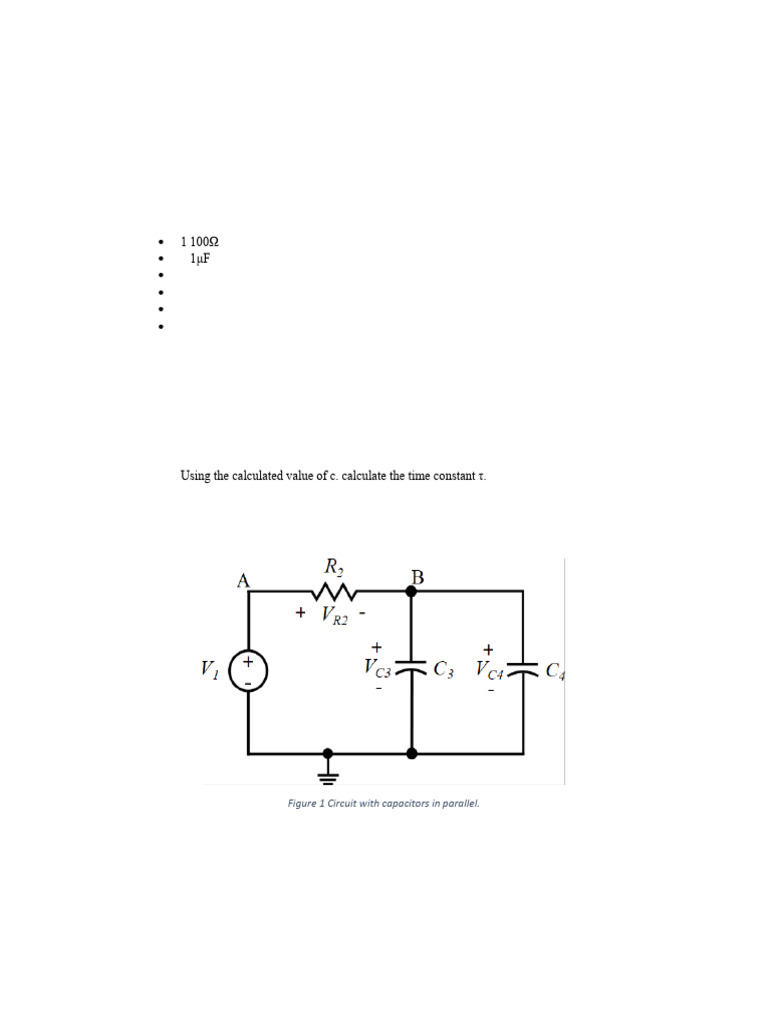 Lab 8 - The Capacitor and The Oscilloscope | PDF | Capacitor | Electrical Network