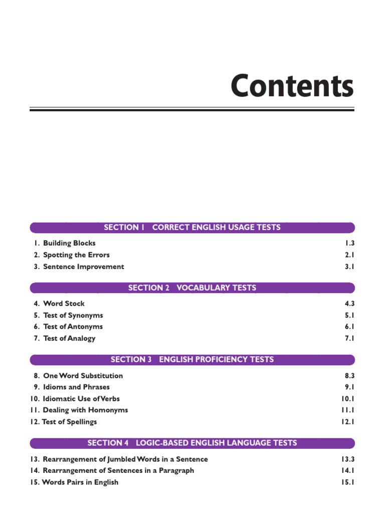 Objective English for Competitive Exams | PDF | English Language ...