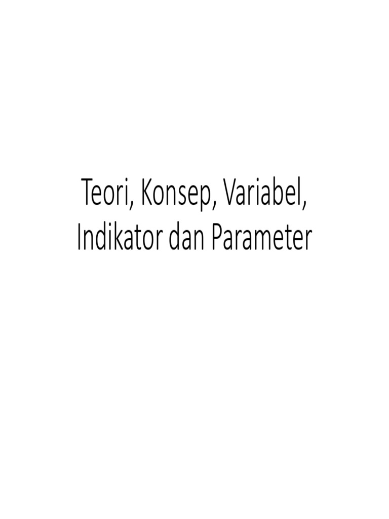 Variabel dan Indikator Penelitian Kuantitatif | PDF