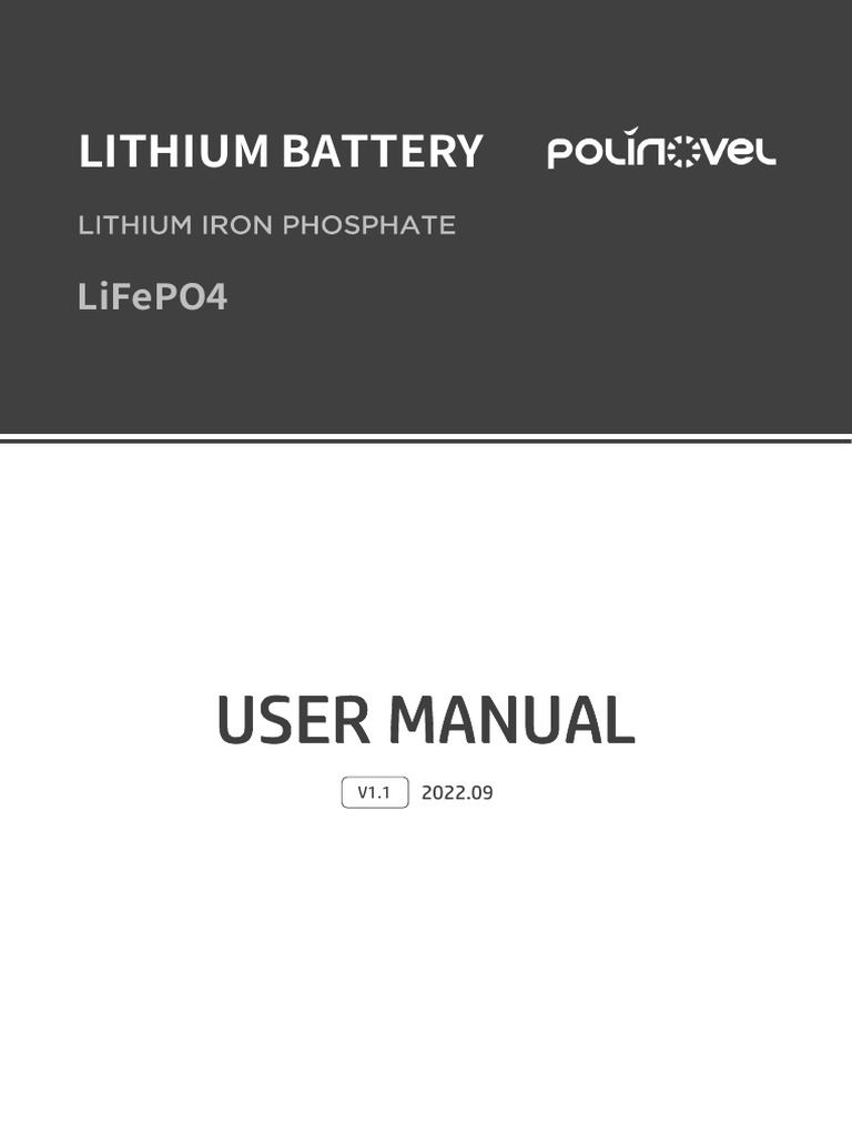 LiFePO4 Battery User Manual & Safety Guide | PDF | Series And Parallel ...