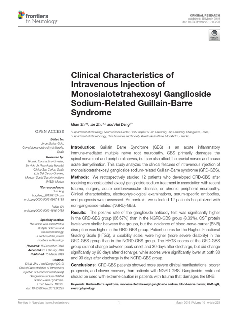 Clinical Characteristics of Intravenous Injection | PDF | Nervous ...