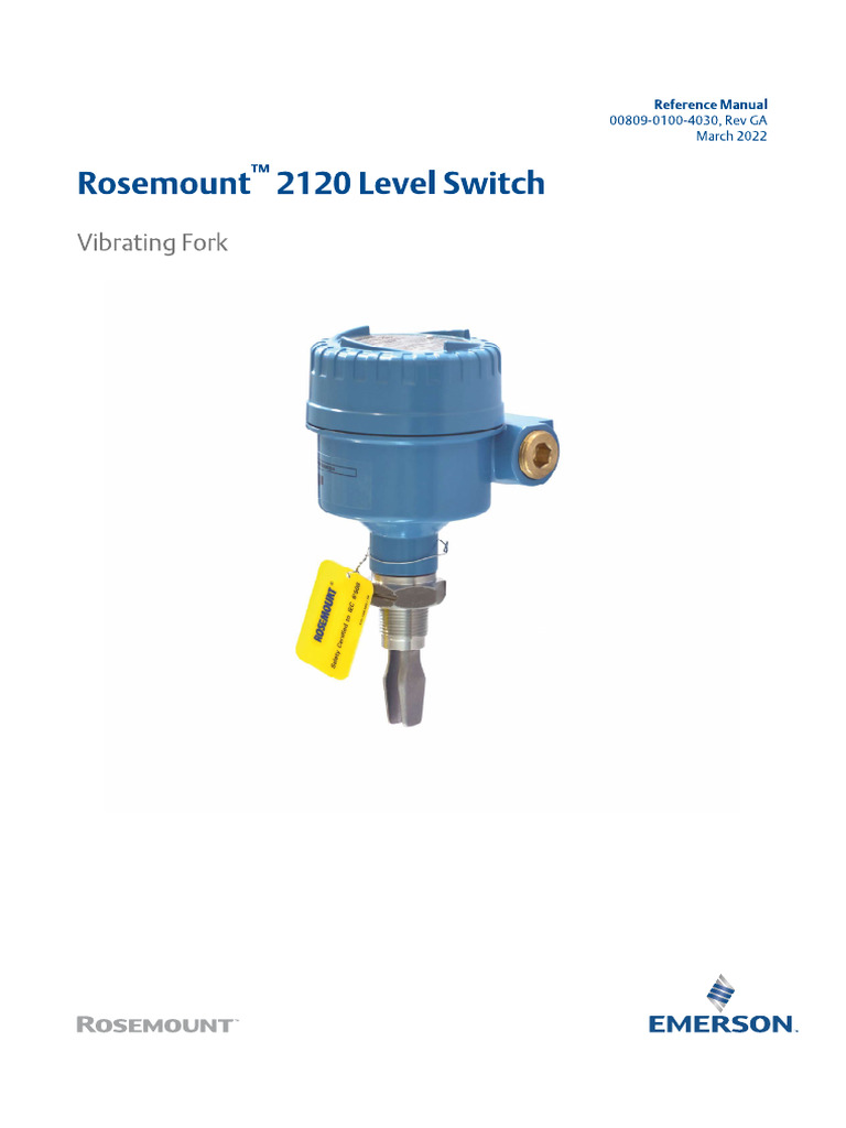 Rosemount 2120 Level Switch - Vibrating Fork | PDF