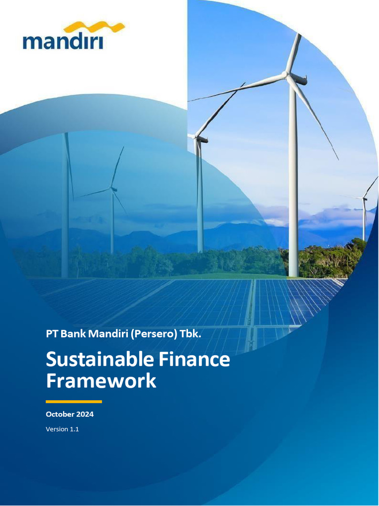 Mandiri Sustainable Finance Framework - Final 1 | PDF | Sustainability ...