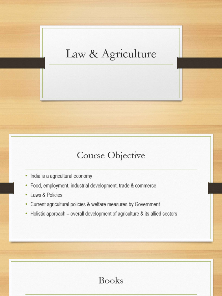 Indian Agriculture: Laws and Policies | PDF | Agriculture | Food Industry