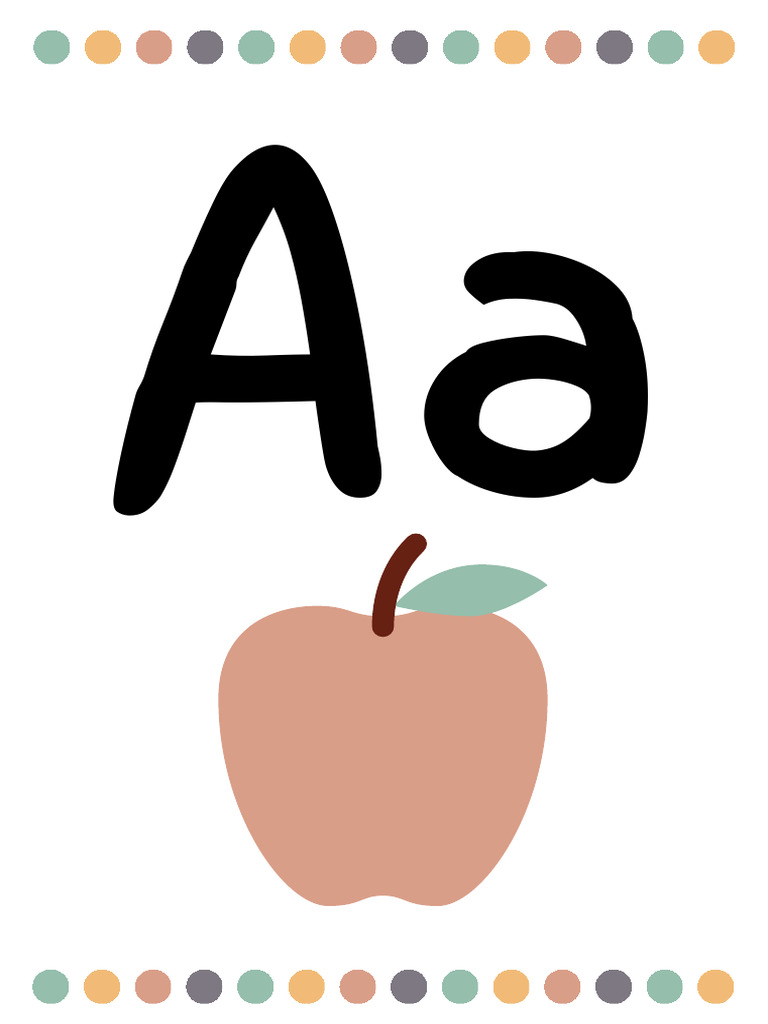 Colorful Pastel Minimalist Alphabet Poster | PDF