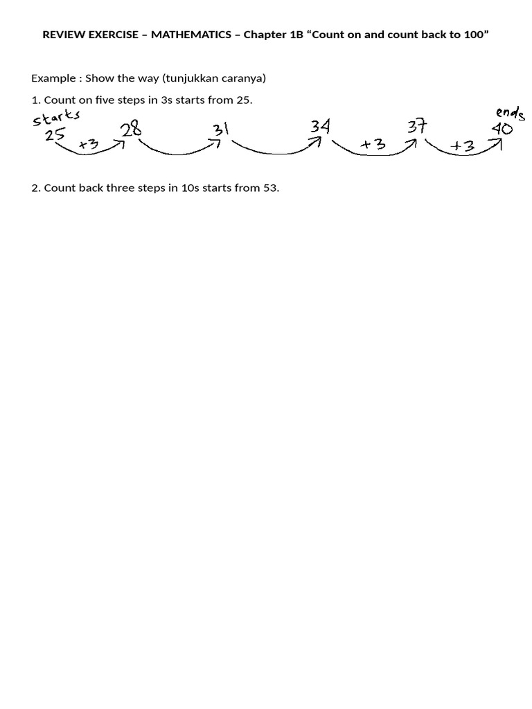 Review Exercise Math CH 1b g2 | PDF