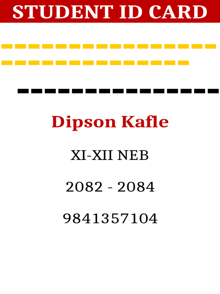 Trinity Student ID Shapes | PDF