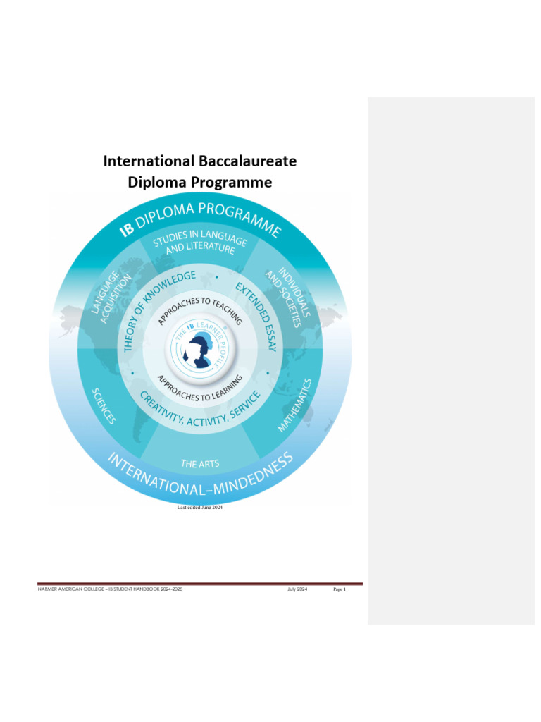 IBDP Student Handbook 2024 2025 UPDATED | PDF | Physics | Cognition
