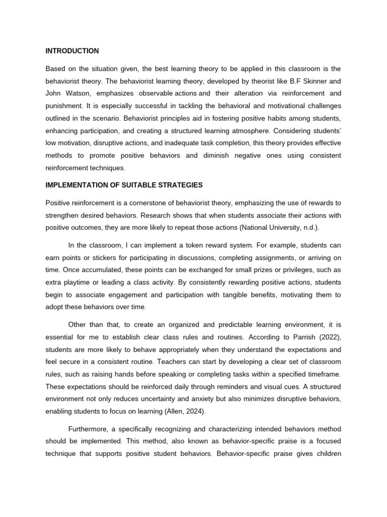 Edup2082 - Task 2 - Mohd Azman Azfar Bin Ibrahim | PDF | Behaviorism ...
