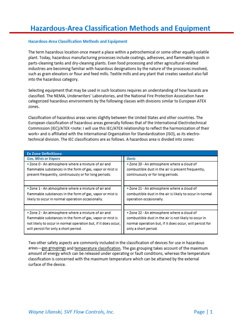 Hazardous Area Classification | PDF | Materials | Gases