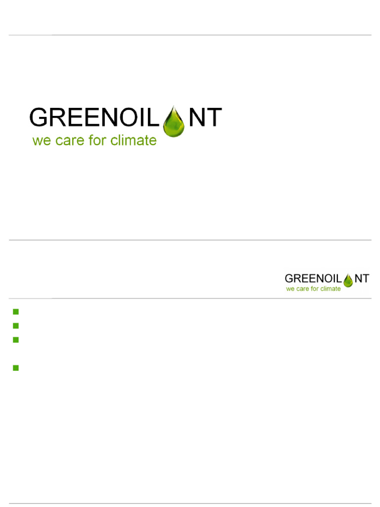 GreenOil Presentation For 10000tpy | PDF | Biodiesel | Ester