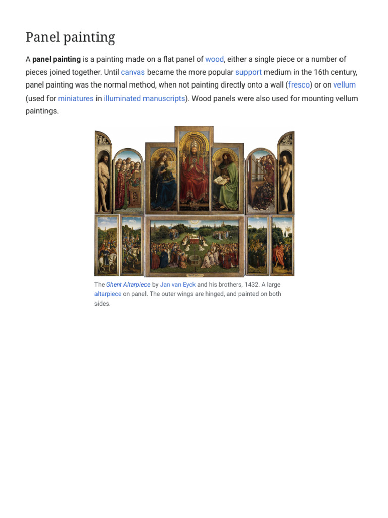 Panel Painting - Wikipedia | PDF | Paintings | Christian Art