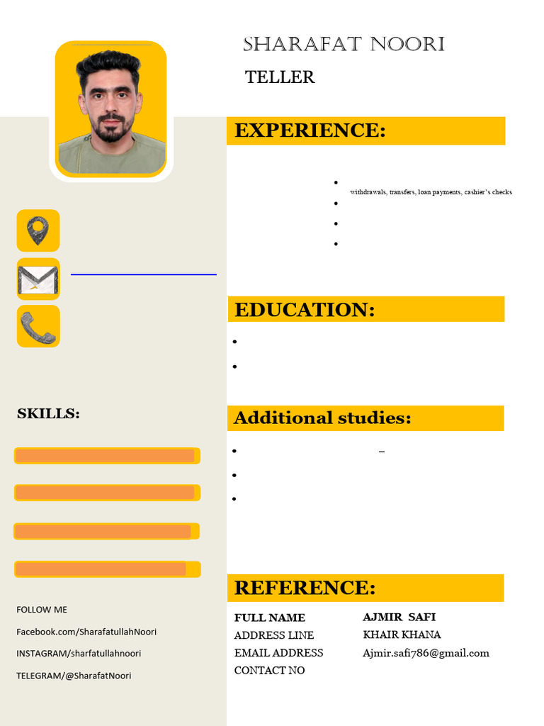 Sharafat Noori CV | PDF