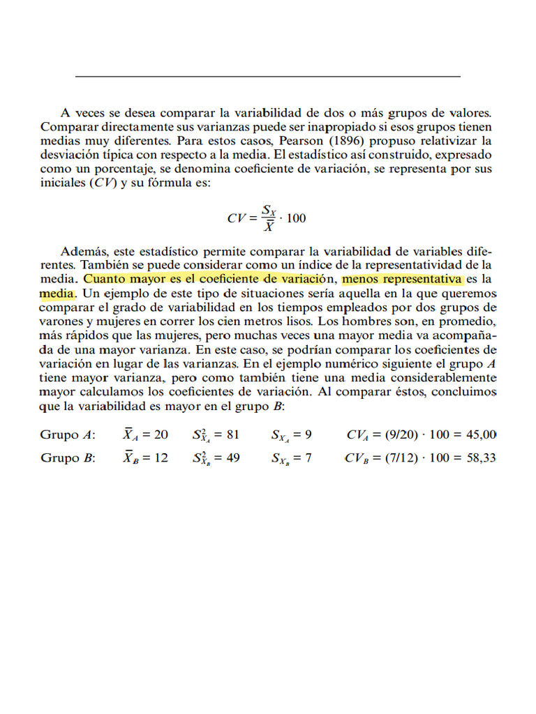 Coeficiente de variación en análisis de datos | PDF