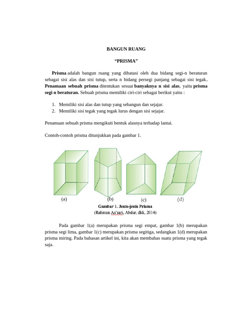 Bangun Ruang Prisma | PDF