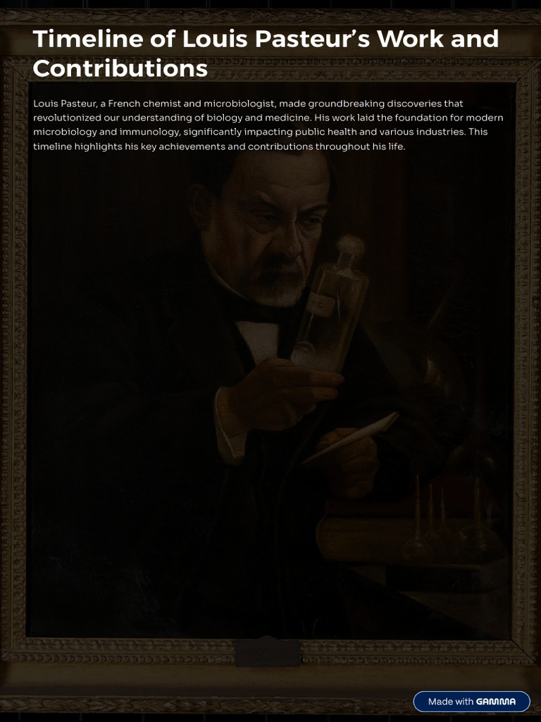 Timeline of Louis Pasteur's Achievements | PDF | Louis Pasteur ...