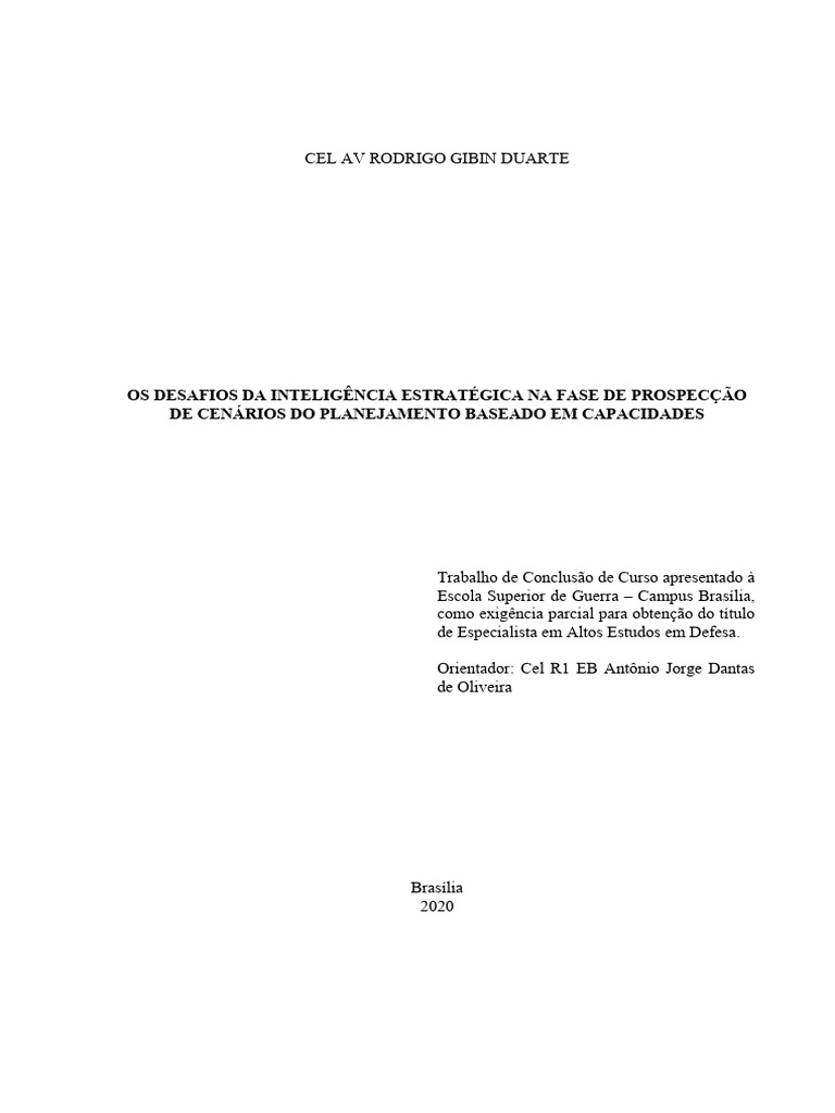Desafios da Inteligência Estratégica no PBC | PDF | Estado | Liderança