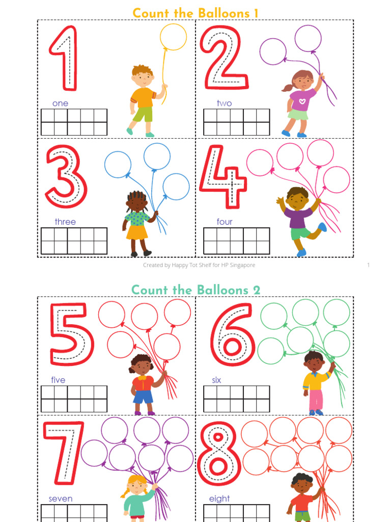Count The Balloons | PDF