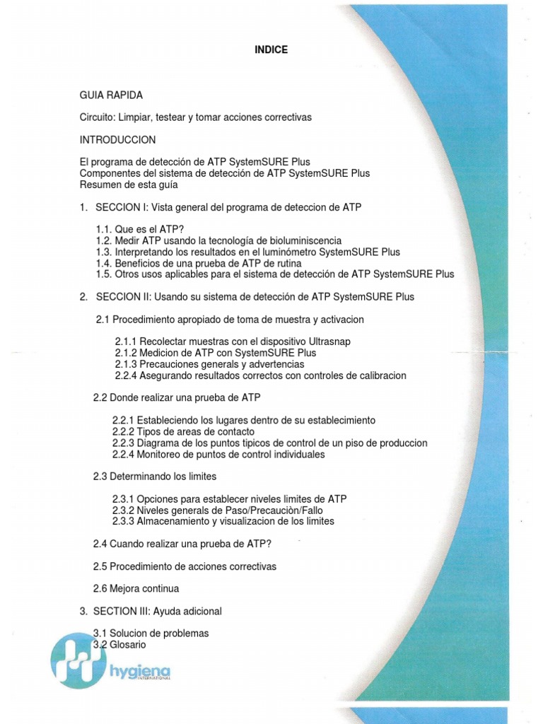 SystemSURE Plus Hygiene Guide Español 2 | PDF | Trifosfato de adenosina ...