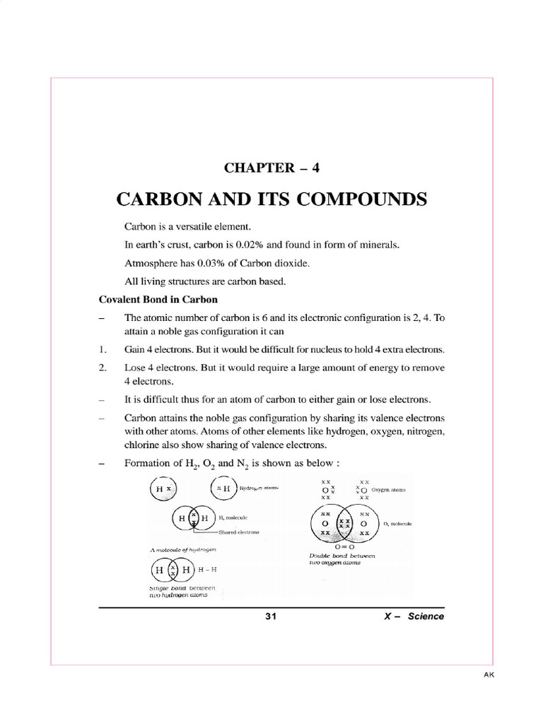 Carbon and Its Compounds | PDF