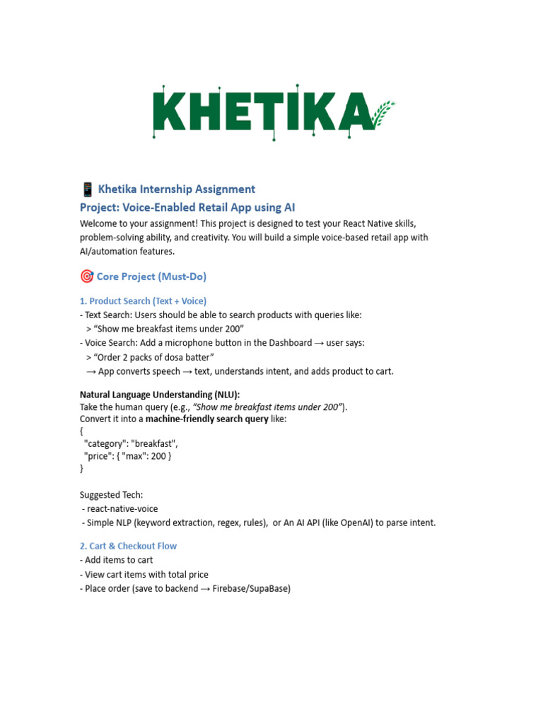 Khetika Intern Assignment-2 | PDF | Computing | Software