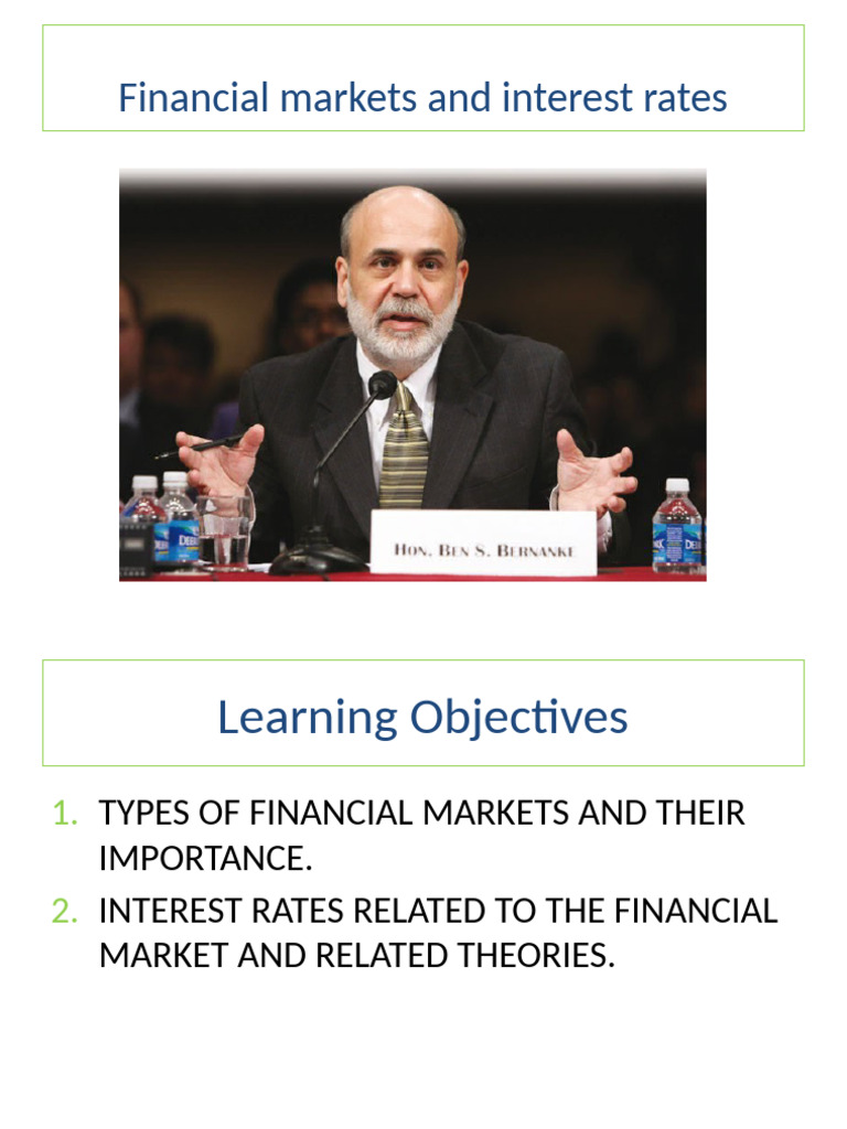 Financial Markets and Interest Rates Explained | PDF | Interest ...