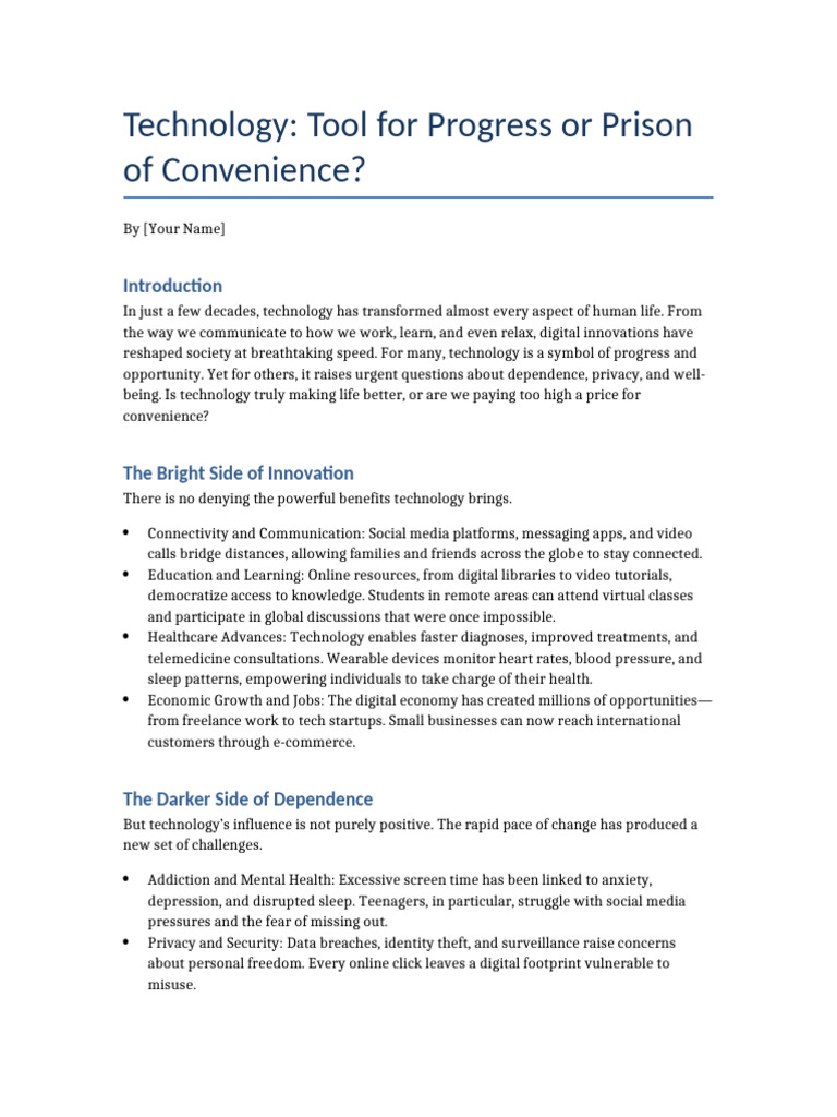 Technology Influences Article | PDF | Privacy | Social Media