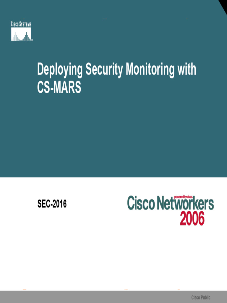 CS-MARS Security Monitoring Guide | PDF | Computer Network | Router ...