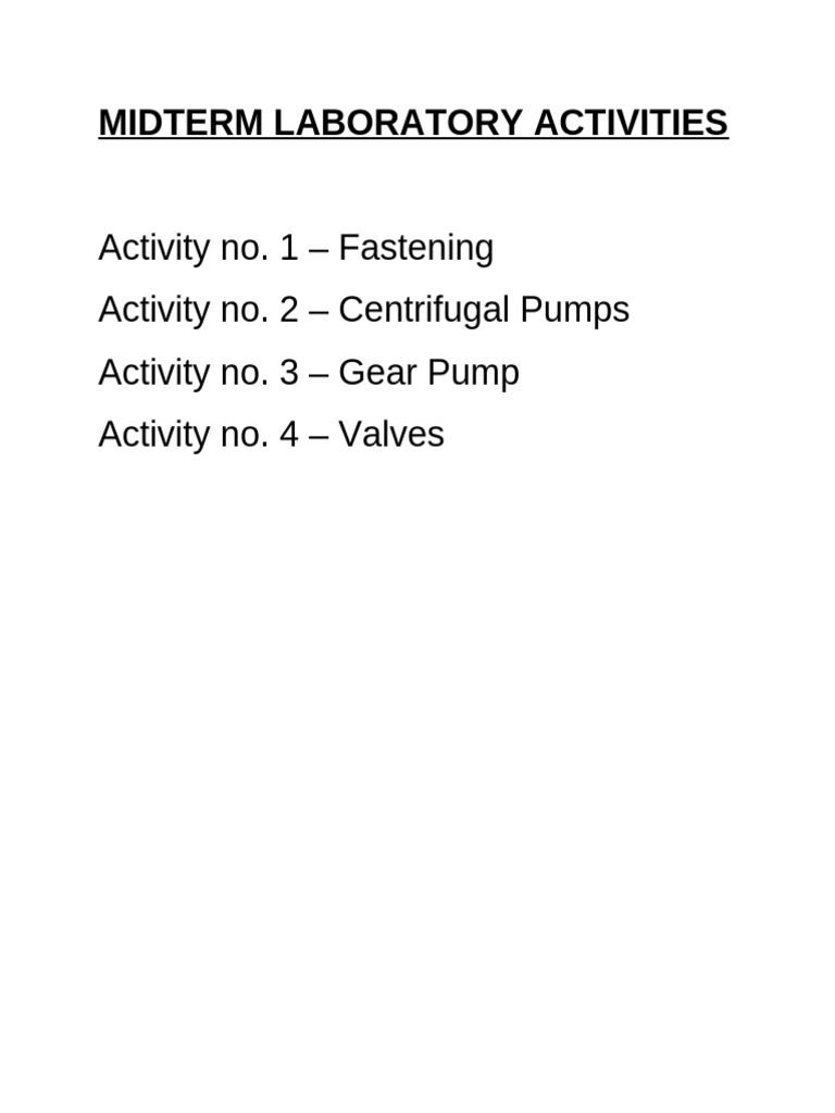 Midterm Laboratory Activities | PDF