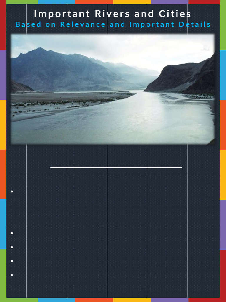 Key Indian Rivers and Cities Overview | PDF | Earth Sciences | Hydrology