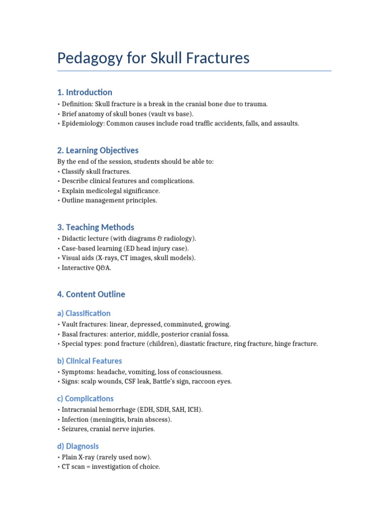Hinge Fracture Classification in Skull Injuries | PDF