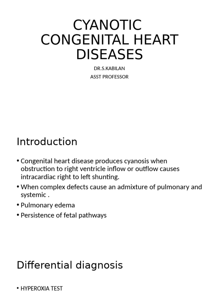 Cyanotic Heart Disease | PDF