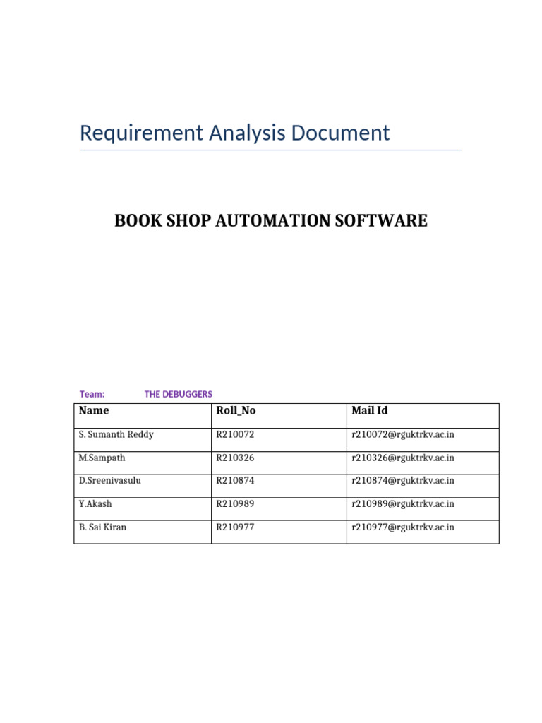 Bookshop Automation Software Requirements | PDF | Use Case | Inventory