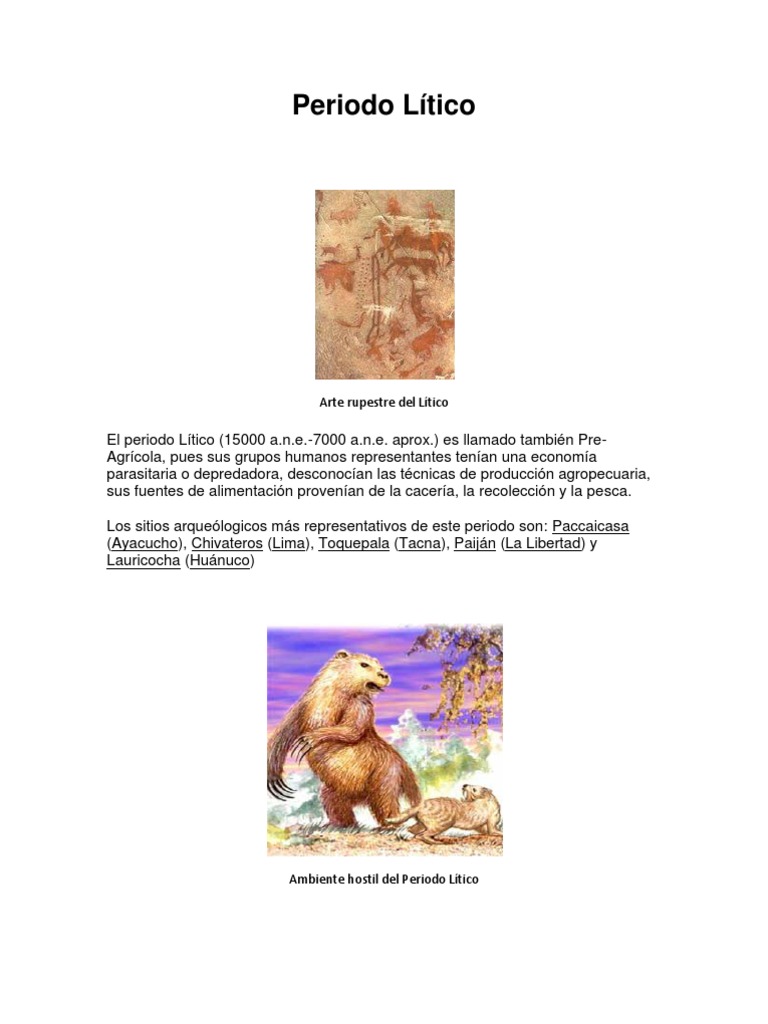 Periodo Lítico | Naturaleza