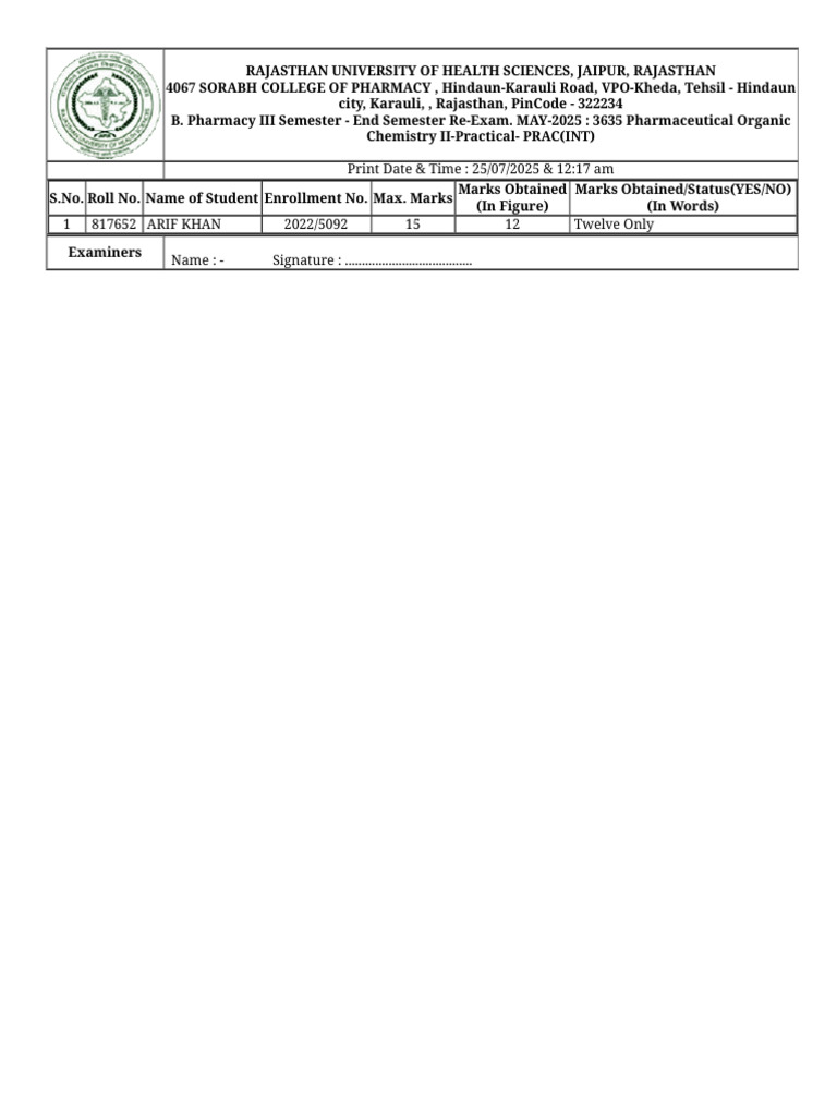 Chem Prac Sem3 | PDF
