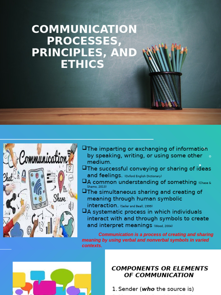 Communication Processes and Ethics Guide | PDF | Communication ...