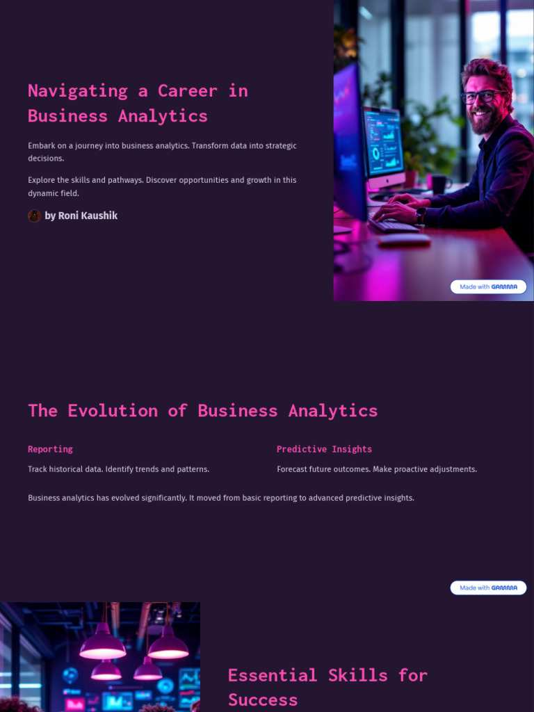 Business Analytics Career Guide | PDF | Analytics | Business