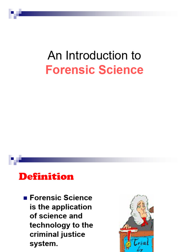 Introduction to Forensic Science | PDF | Forensic Science | Crime Scene