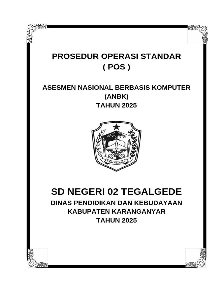 POS ANBK 2025 SD Negeri 02 Tegalgede | PDF