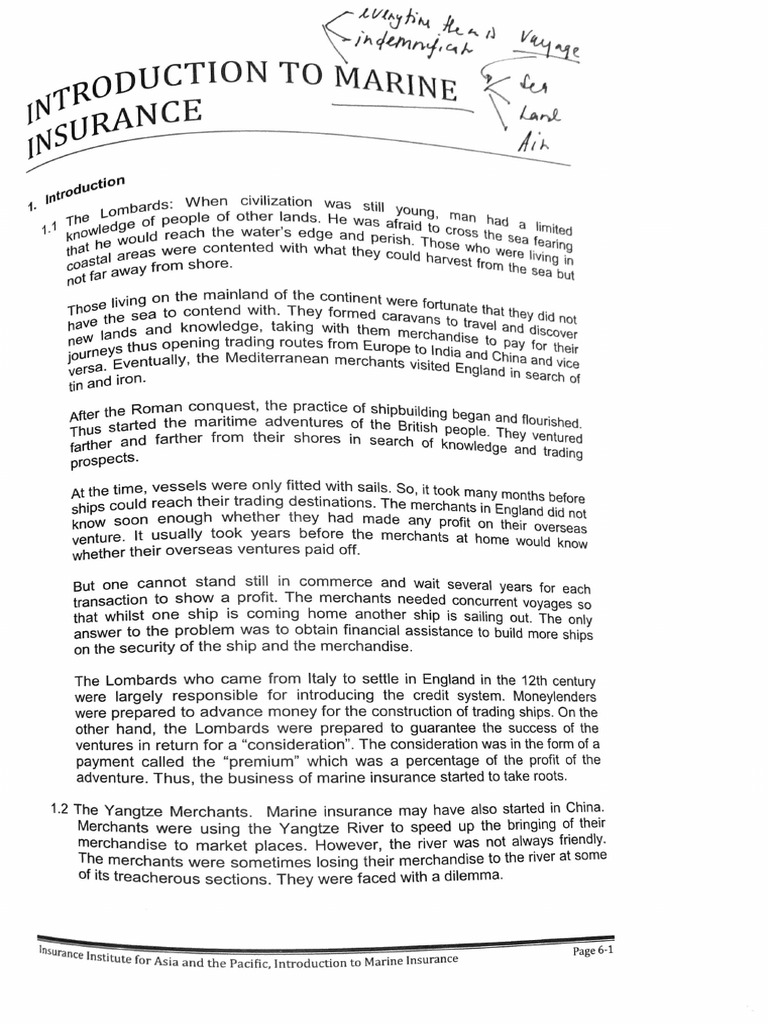 Marine Insurance | PDF